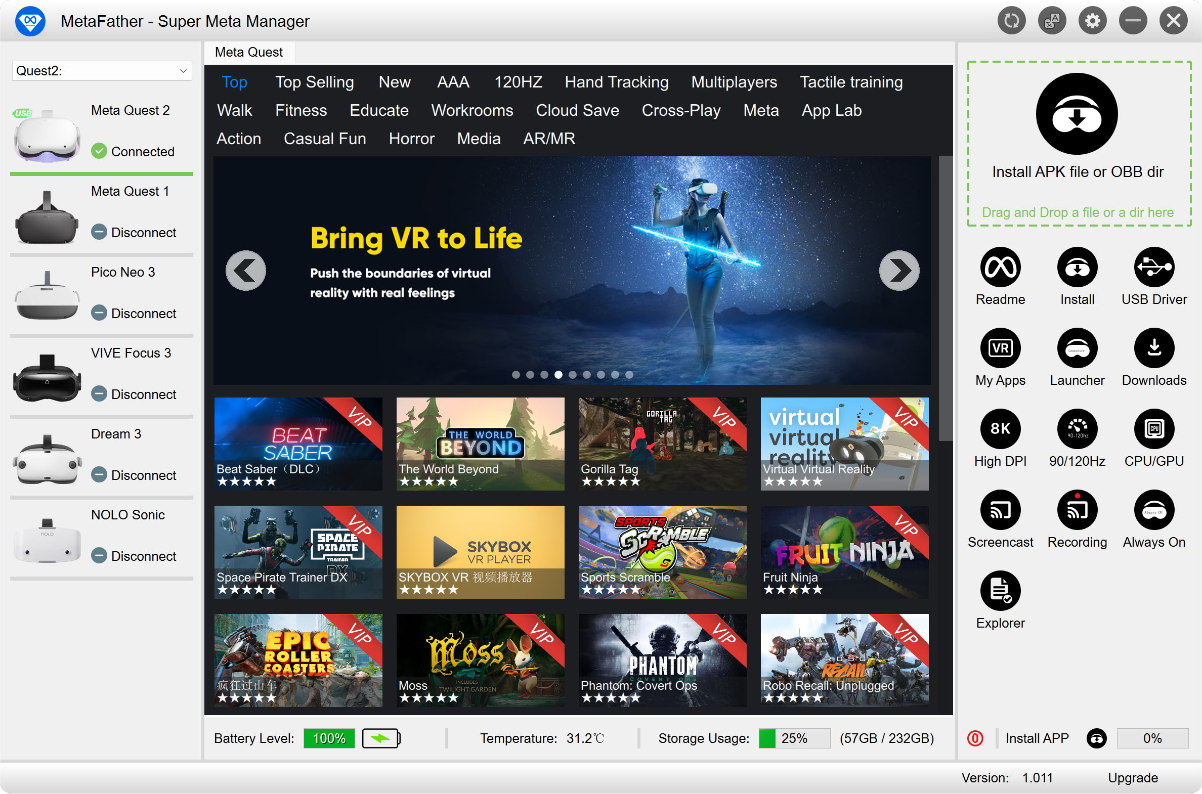 MetaFather - Super Meta Manager for Meta Quest and other VR